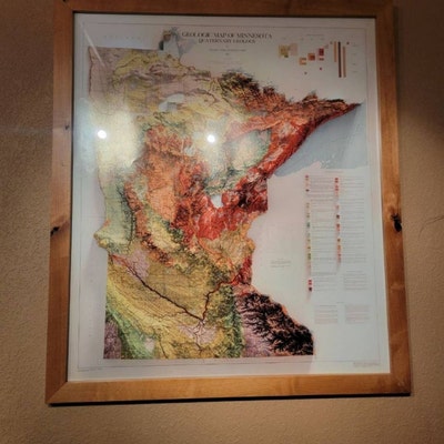 Geological Map of the Minnesota 1982 Wall Decor Topography Fine Art ...