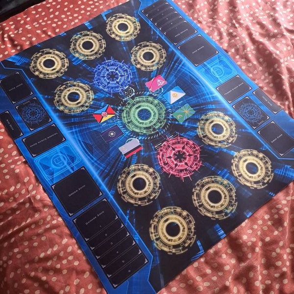 2-player One Piece Card Game Playmat With Custom Field Zones ...