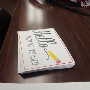 Hello From Teacher Postcards Personalized Teacher Note Cards to ...