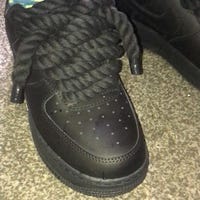 Matte Black Rope Lace AF1 Custom - Etsy UK