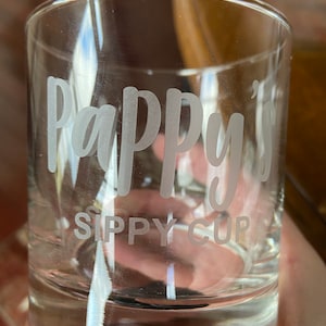 Daddy's Sippy Cup Whiskey Glass Rocks Glass Gift for Dad Gift for New ...