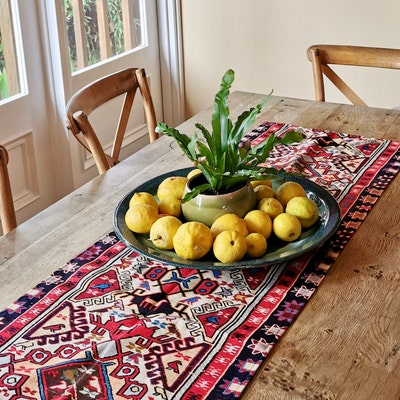 Rug Table Runner/carpet Design Table Cover/turkish Kilim Runner Rug ...