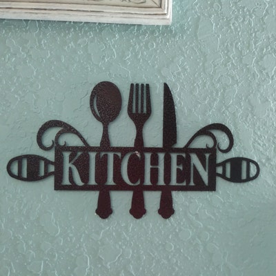 Metal Kitchen Sign Decor Kitchen Wall Decor Kitchen Wall Art Kitchen ...