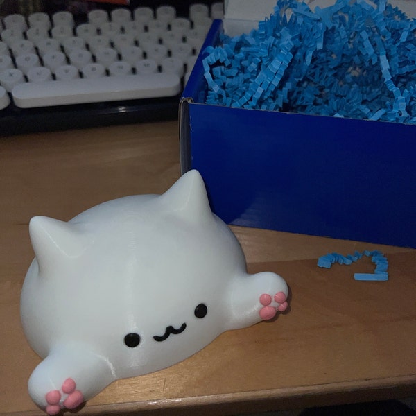 Kawaii Desk / Bongo Cat Meme - Adorable Desk Accessory - Keep Your Desk ...