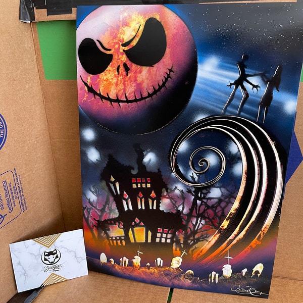 Nightmare Before Christmas - Spray Paint Art - Etsy