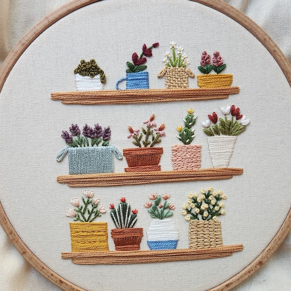 The Flower Shop Embroidery Pattern - Instant Digital Download - PDF ...