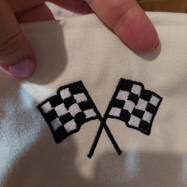 BOGO Free! Mini Checkered Flags Embroidery Design | Small Checkered ...