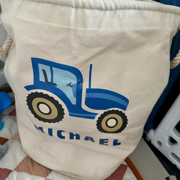 Personalised Tractor Storage Trug, Personalised Storage Basket, Tractor ...