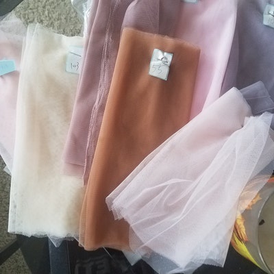 Sample of the Tulle Color Sample of Tullecolor Card of the - Etsy