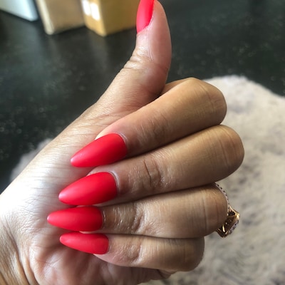 Classic Red Press on Nails Matte or Gloss Choose Your - Etsy