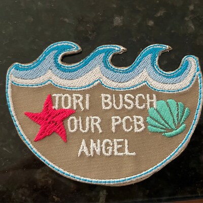 Wave Patch Simple Beach Ocean Embroidered Iron on Patches Custom ...