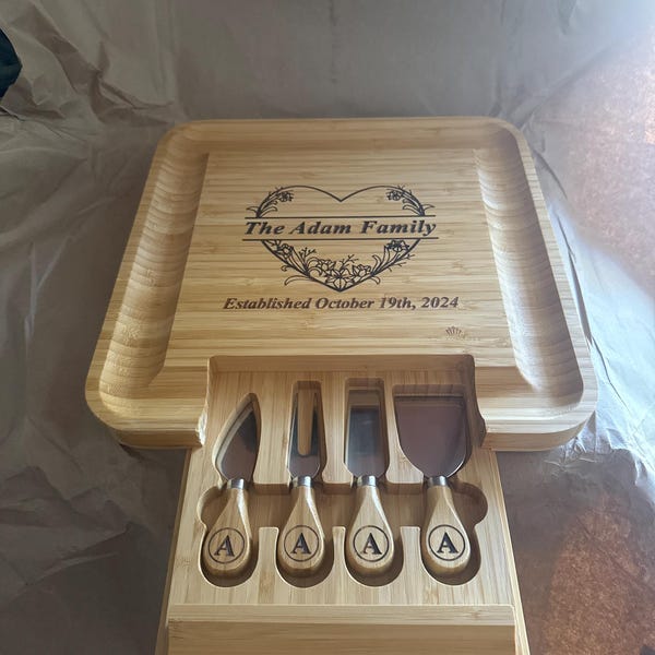 Personalized Retirement Charcuterie Board: Engraved Bamboo Cheese Board ...