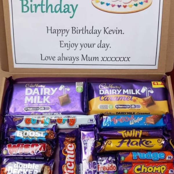 Personalised Mars Chocolate Bar Sweet Gift Box Hamper Selection ...