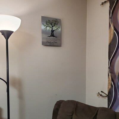 Olive Tree Tin Print, Personalized Tree Art, Custom Wedding Gift ...