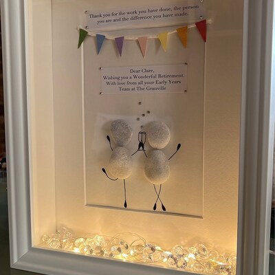 Retirement Personalised Pebble Art Picture Frame Gift Retirement Gift ...