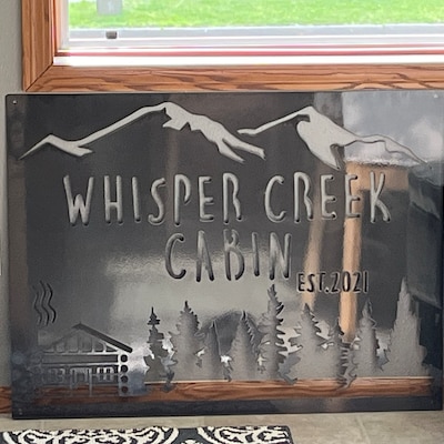 Custom Modern Metal Lake House Sign Personalized Gifts Wall Art Wall ...