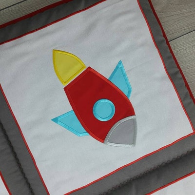 Rocket Applique Embroidery Design. Rocket Embroidery Design. Applique ...