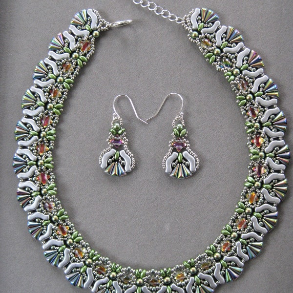 Marbles Necklace -beading Tutorial - Zoliduo Pearls Super Duo Drops - Beading Pattern - Beaded ...