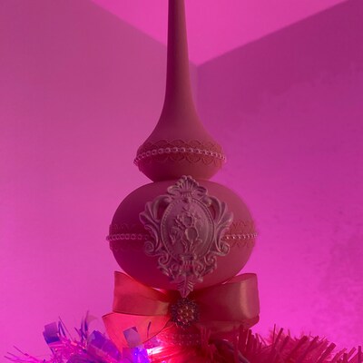 Pink Christmas Tree Topper Ornament for Christmas Tree Blush Pink Tree ...