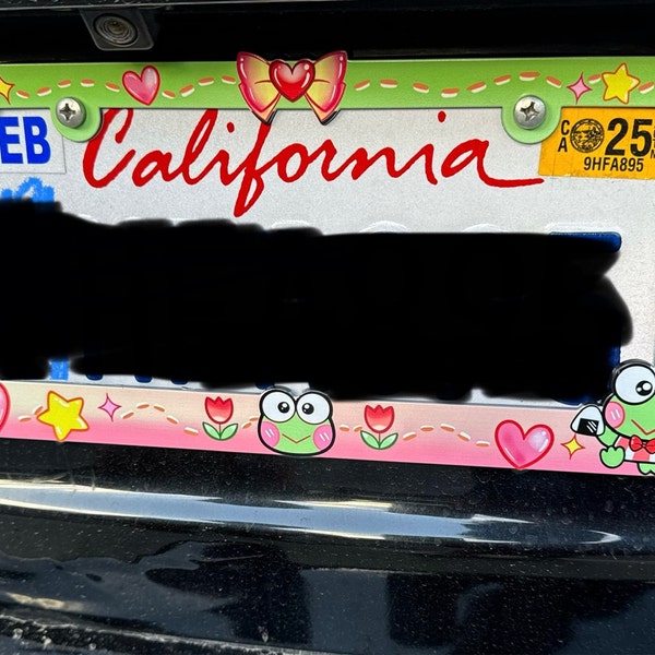 Keroppi Kawaii Cute Sanrio License Plate Frame (USA Fit) - Etsy