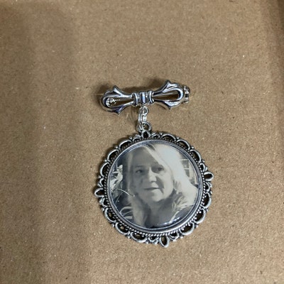 Memory Remembrance Bouquet Charm, Locket, Brooch Personalised With Any ...