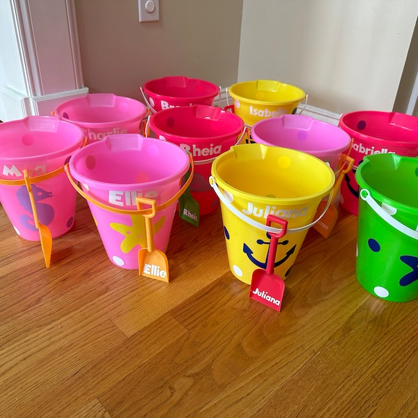 Bucket Pail and Shovel Personalized Summer Beach Kids Toy, Summer Beach ...