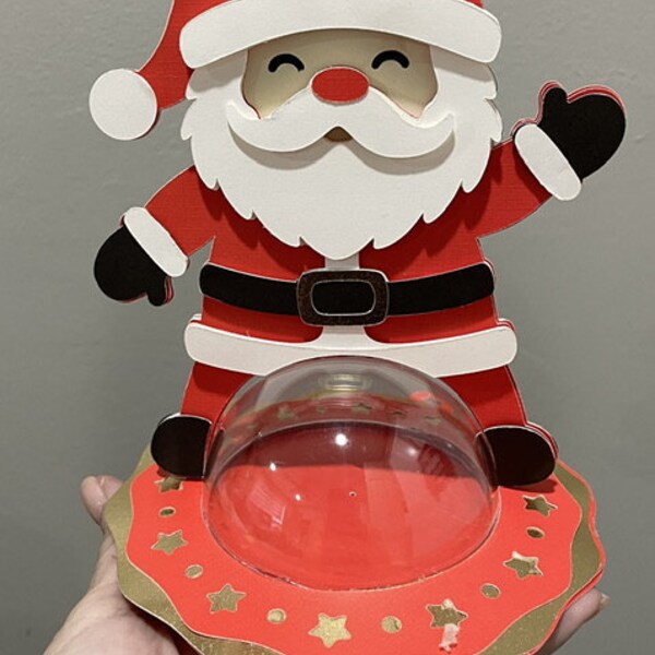 Christmas Santa Candy Holder SVG With Opening Mechanism, Santa Candy ...