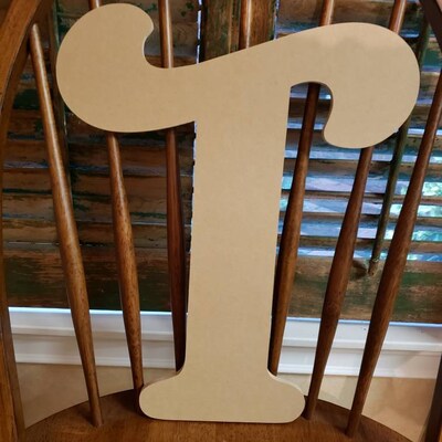 Unfinished Wooden Alphabet Letters DIY Craft, Paintable Wall Art Decor ...