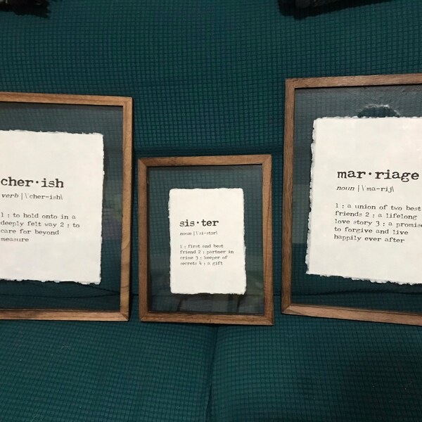 Cherish Definition Print in Typewriter Font on 5x7, 8x10, 11x14 ...