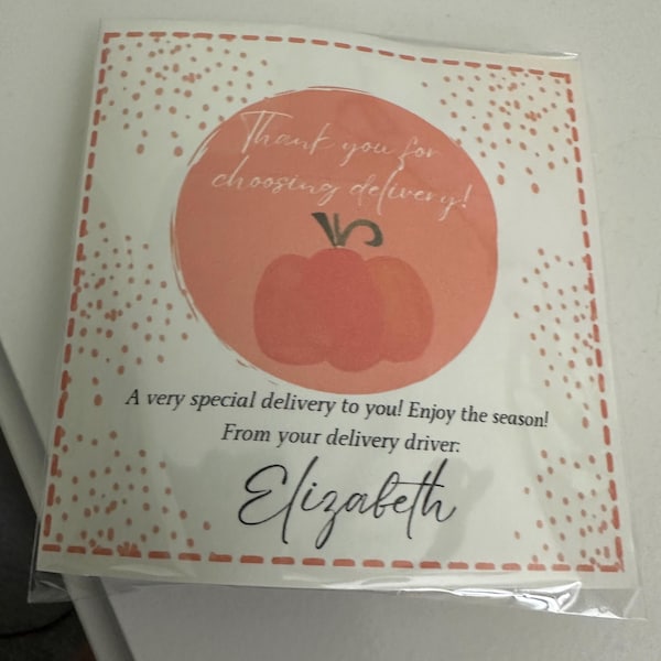 Sudster Thank You Card for Customer, Thank You Note, Delivery Driver ...