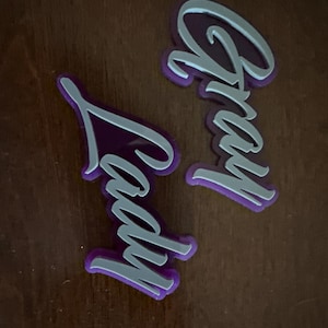 Custom Cursive Font Car Emblem Custom Colors Installs in Seconds 1.5 ...