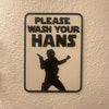 Wash Your Hans Star Wars Bathroom Sign | Funny Star Wars Decor | Funny ...