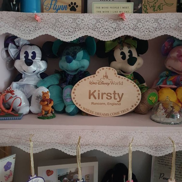 Wooden Plaque Inspired by Disney Cast Member Badges, Wooden Plaque ...