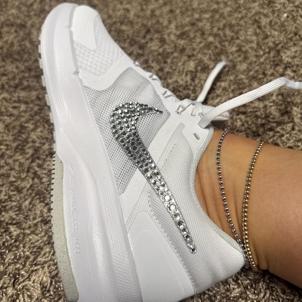 Custom Rhinestone Sneakers Glitter Shoes Jewels Bedazzled Pretty Bling ...