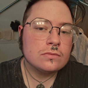 Goth 666 Pentagram Septum Ring, Septum Ring 16g, Satanic Jewelry ...