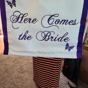 Here Comes the Bride Banner Wedding Sign Ceremony Banner Ringbearer ...