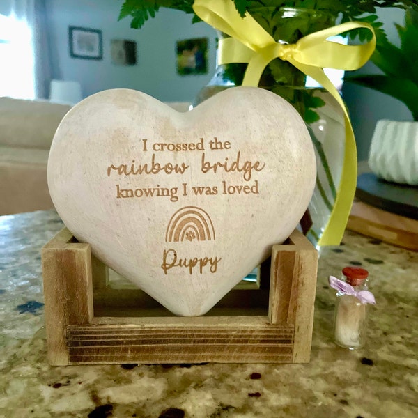 Crossed the Rainbow Bridge Memorial Plaque | Pet Memorial Gift ...