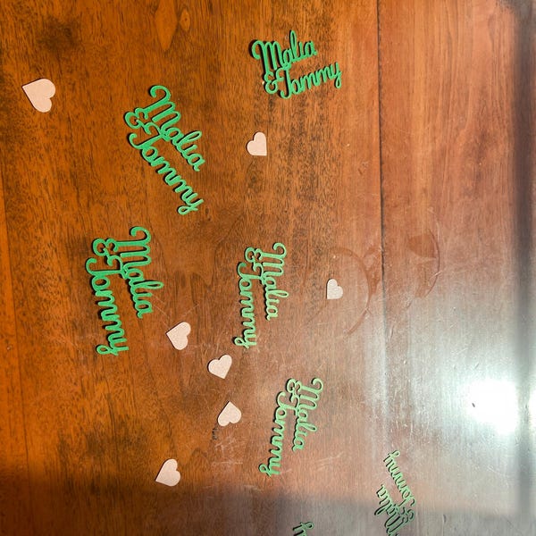 Custom Name Confetti, Engagement Party Confetti, Personalized Confetti ...