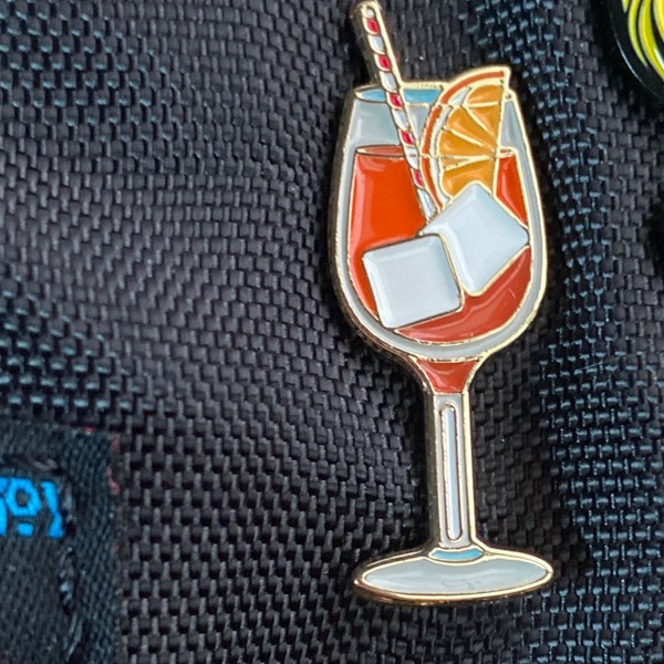 Aperol Spritz Cocktail - Enamel Pin - Cocktail Gift - Etsy