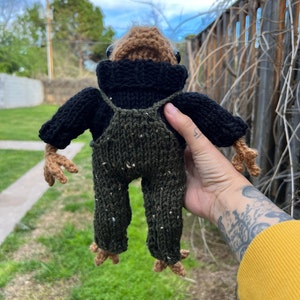 Pattern Overalls Knitting Pattern for Frog 5.3inches - Etsy