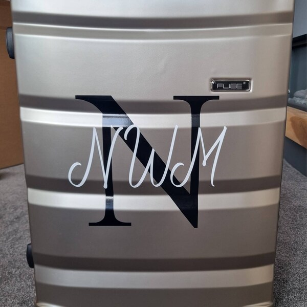 Suitcase STICKER Initials Name Personalised Decal Vinyl - Etsy UK