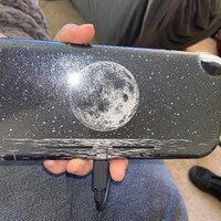 Nintendo Switch Lite Skin Full Moon // Black and White Moon Nintendo ...