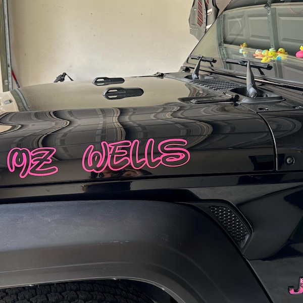 20" X 3.5" Pair of Custom Two Colors Hood Vinyl Decals High-quality ...
