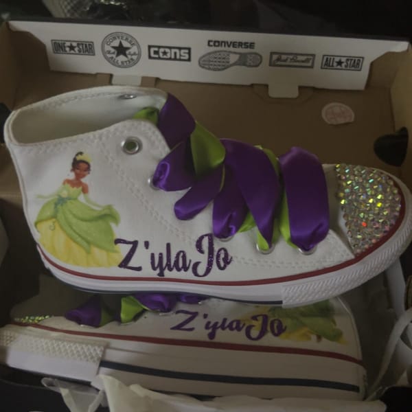Princess Tiana Bling Shoes, Princess and the Frog Sneakers Shoes ...