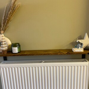 Solid Wood Radiator Shelf With Brackets Rustic Narrow Shelf - Etsy UK