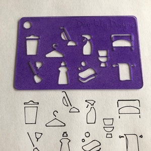 Health Planner Stencil Bullet Journal Stencil 074 credit - Etsy