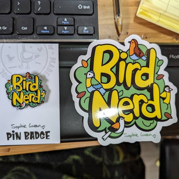 Bird Nerd Birdwatching Enamel Pin Badge - Etsy
