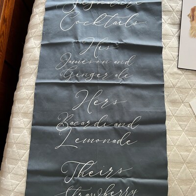 Modern Fabric Bar Sign Wedding Bar Sign Personalized Fabric - Etsy