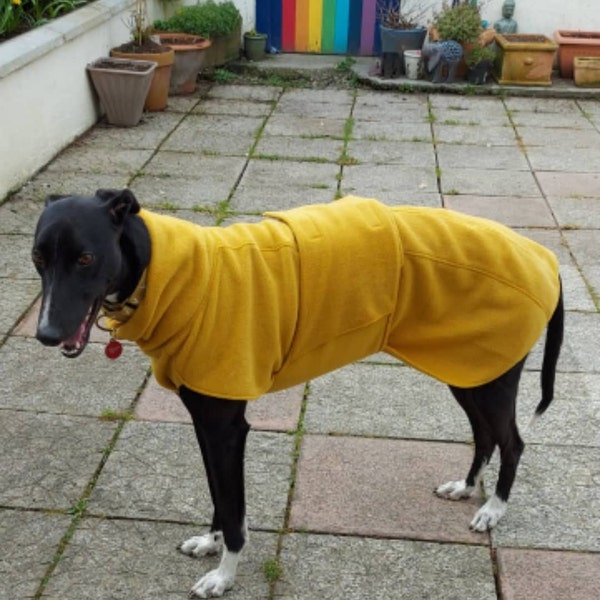 Greyhound Coat, Greyhound Fleece Coat, Dog Trench Coat, Fleece Dog ...