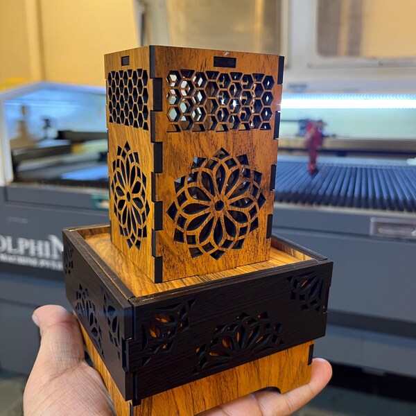 Laser Cut Jewelry Box With Sliding Lock File, 3mm, 1/8inch Box Svg Dxf ...